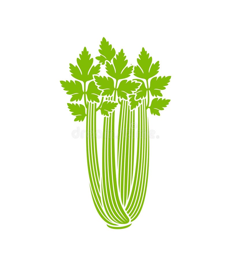 Logotipo De Celery. Apio Aislado Sobre Fondo Blanco Ilustración del ...