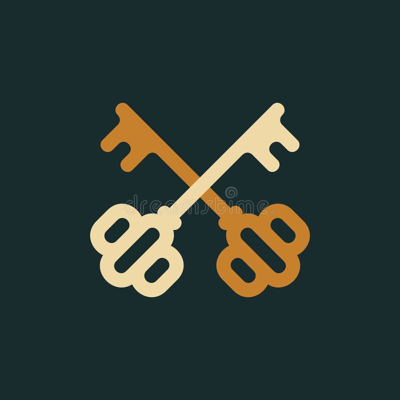 Projeto Do Logotipo Das Chaves Ilustração Stock - Ilustração de projeto ...