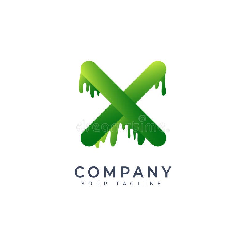 Logotipo De Color De Gradiente De Letra X Ilustración del Vector ...