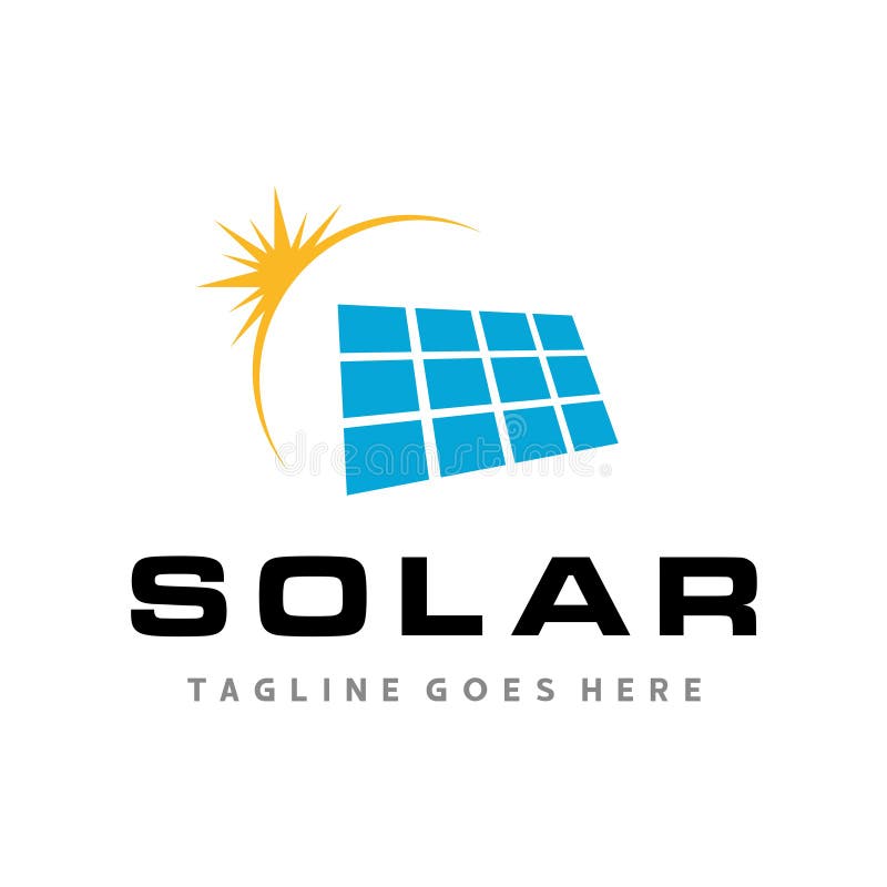 Logotipo De Energía Solar Logotipo De Paneles Solares Ilustración del Vector - Ilustración de ...