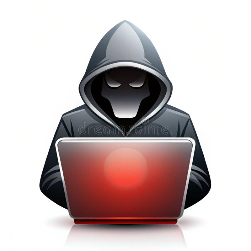 Logotipo de hacker stock de ilustración. Ilustración de icono - 357726840