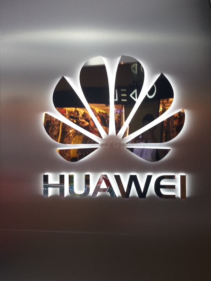 Logotipo de Huawei foto editorial. Imagen de insignia - 112046456