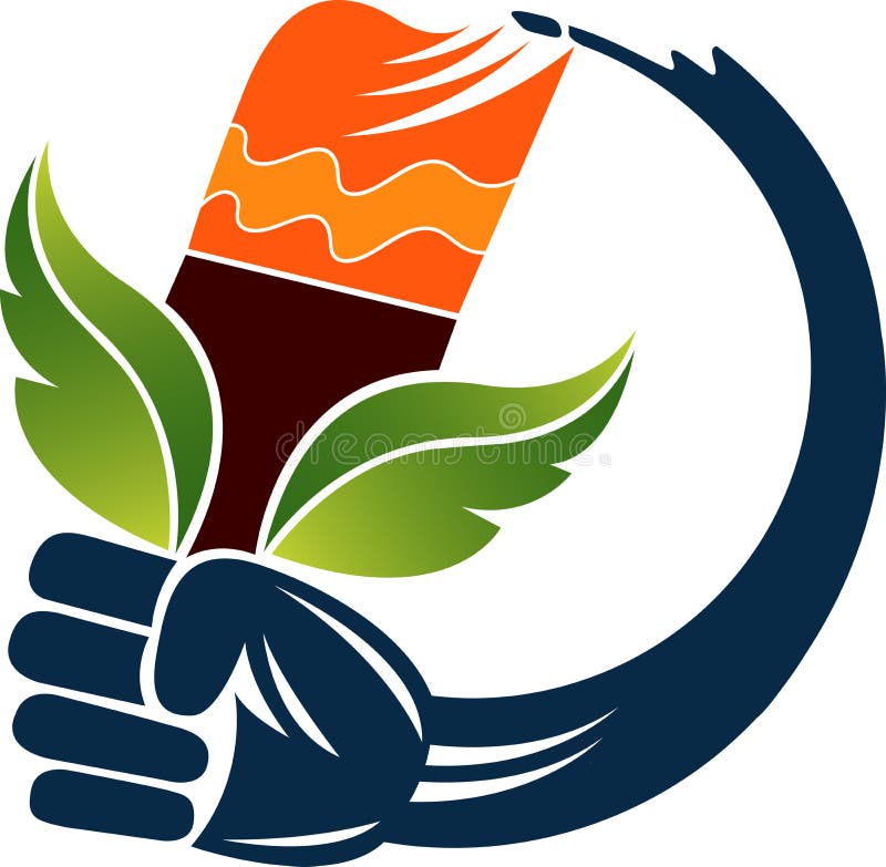 Logotipo de la brocha ilustración del vector. Ilustración de concepto ...