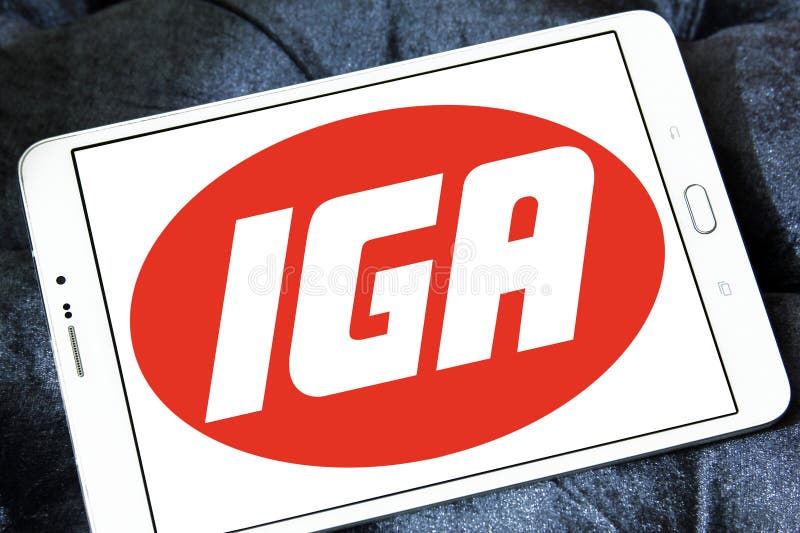 Logotipo De La Cadena De Supermercados De IGA Imagen de archivo ...