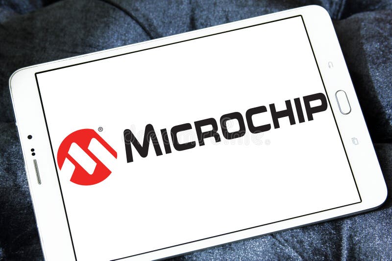 Logotipo De La Compañía De La Tecnología Del Microchip Imagen editorial ...
