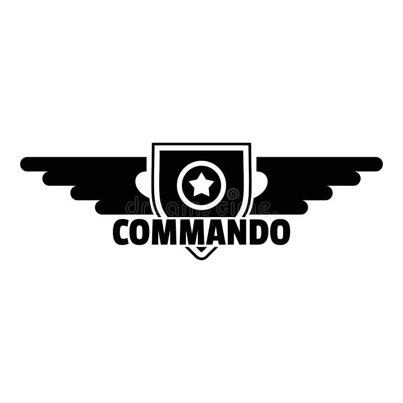 Logotipo De La Insignia Del Comando, Estilo Simple Ilustración del ...