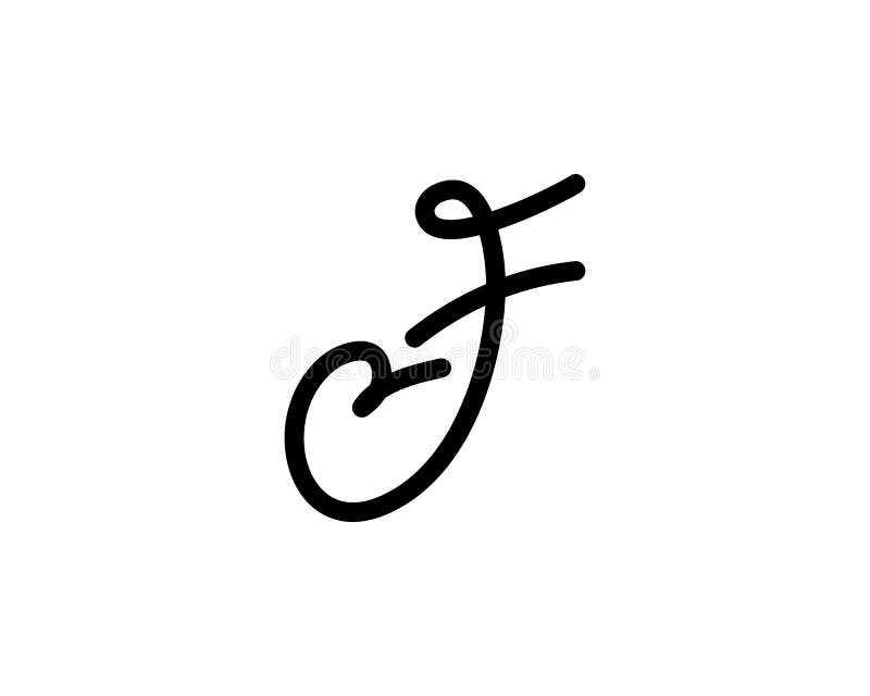 Logotipo De La Firma De La Letra Ilustración del Vector - Ilustración ...