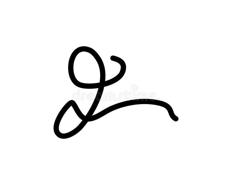 Logotipo De La Firma De La Letra De G Ilustración del Vector ...