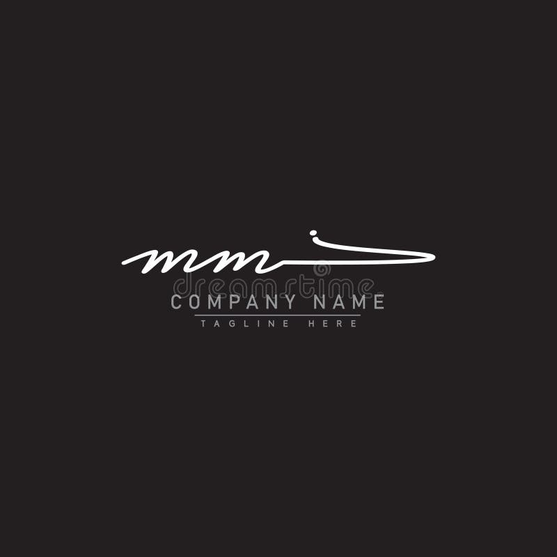 Logotipo De La Firma Manuscrita De La Letra Inicial Mm Ilustración del ... Logotipo De La Firma Manuscrita De La Letra Inicial Mm Ilustración del ...