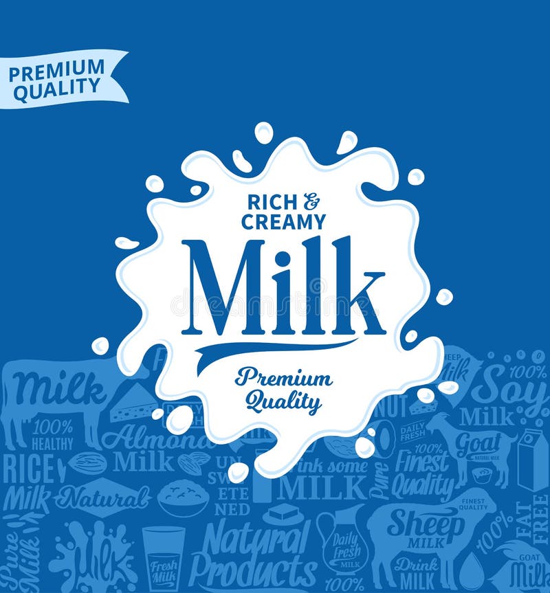 Logotipo De La Leche Del Vector Ilustración del Vector - Ilustración de ...