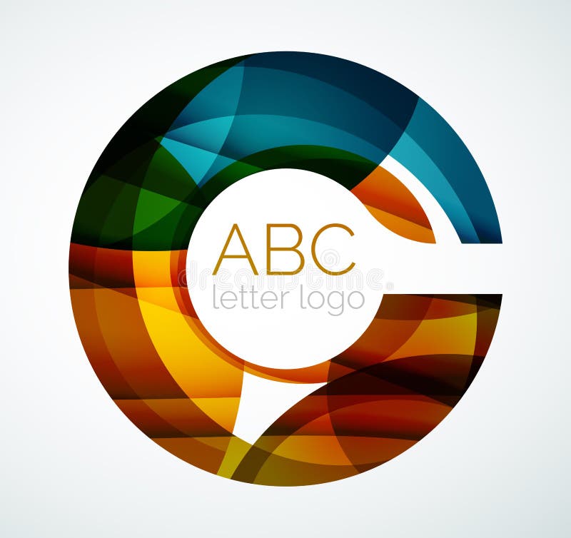 Colores Del Logotipo De La Letra C Ilustración del Vector - Ilustración ...