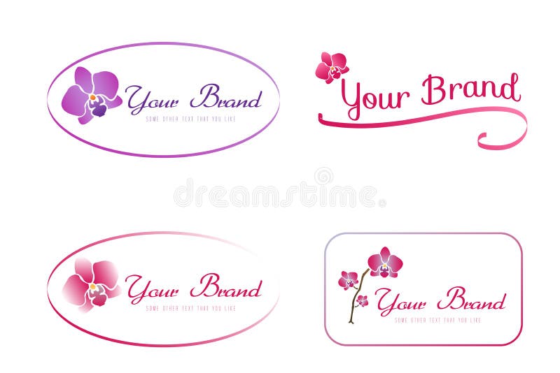 Logotipo de la orquídea ilustración del vector. Ilustración de flores ...