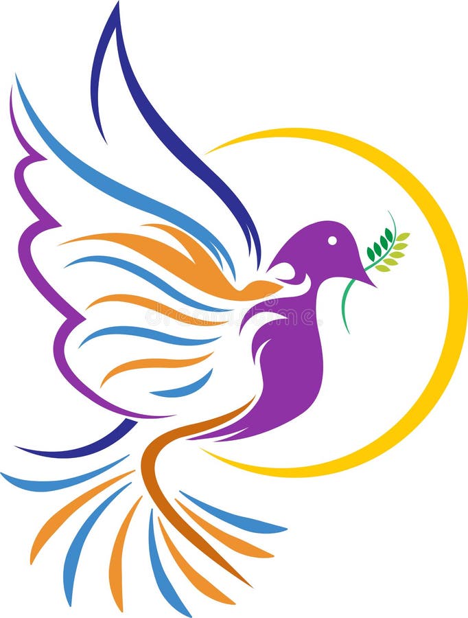 Logotipo de la paloma ilustración del vector. Ilustración de blanco ...