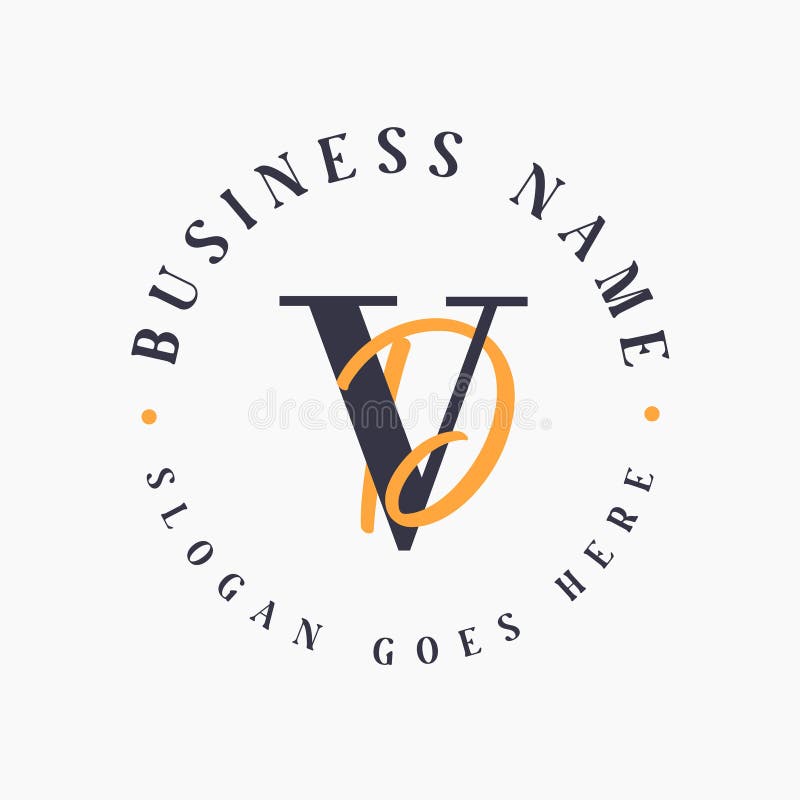 Logotipo De Las Iniciales De Vd Letras Elegantes Para La Marca Corporativa Logotipo De Marca De