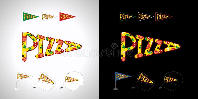 Logotipo De Las Letras De La Pizza Ilustración del Vector - Ilustración ...