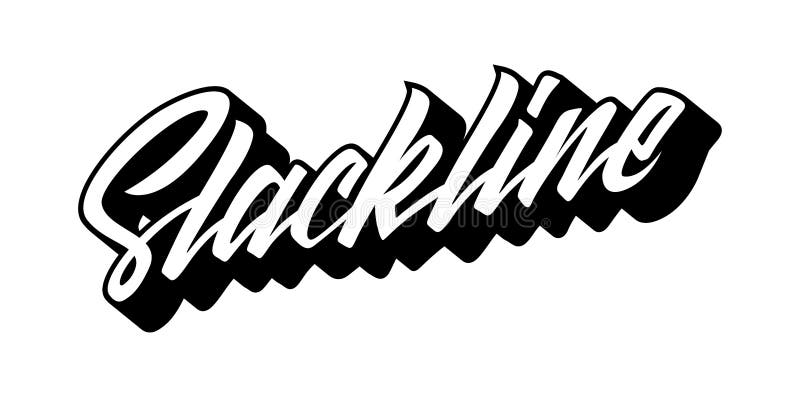 Logotipo De Las Letras De Slackline Stock de ilustración - Ilustración ...
