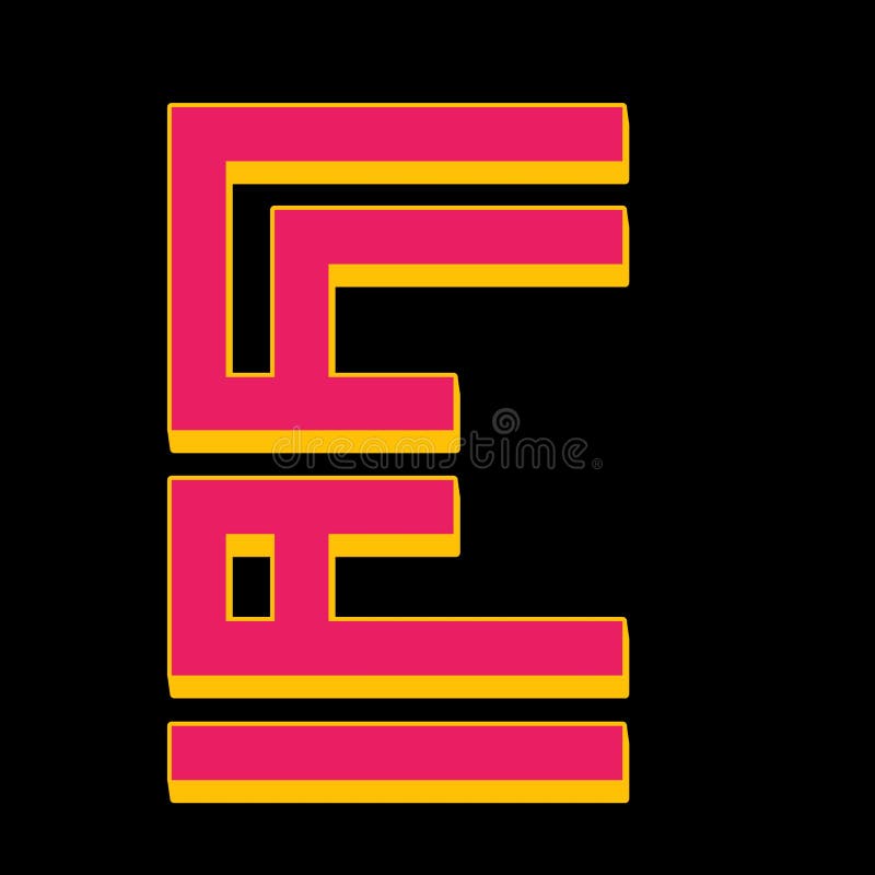 Logotipo De Letra E Negrita Stock de ilustración - Ilustración de carta ...