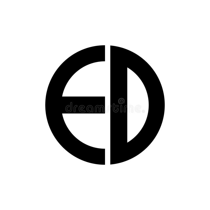 Logotipo de letra ed ilustración del vector. Ilustración de carta ...