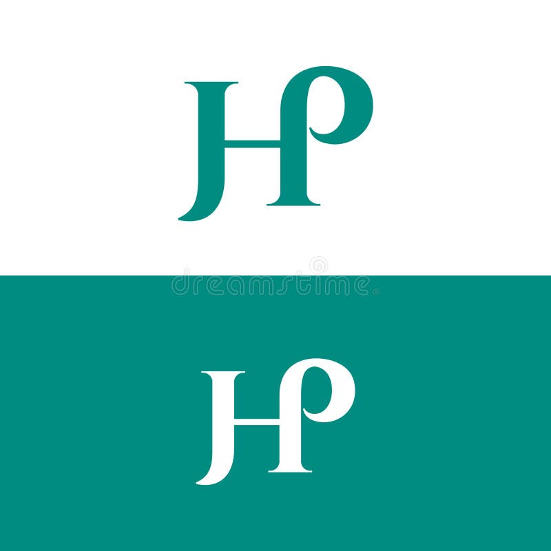 Logotipo De Letra Hp Diseño De Logotipo H P Diseño De Letra Hp Ilustración del Vector ...
