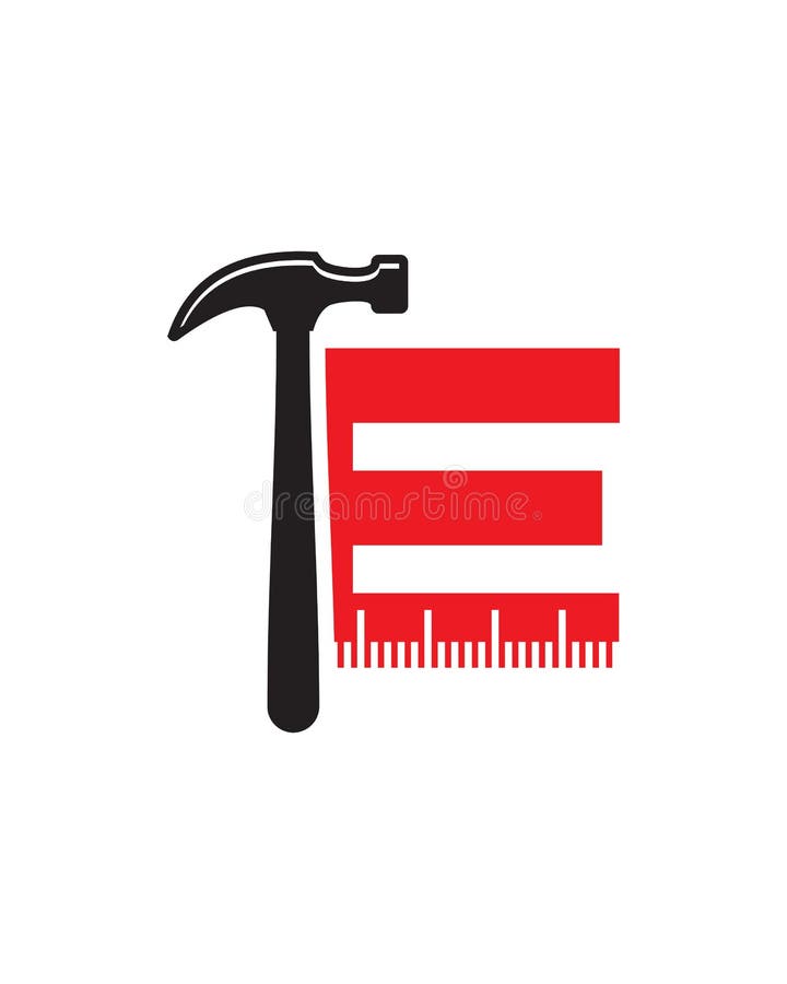 Logotipo De Martillo Y Regla Abstracto Ilustración del Vector ...