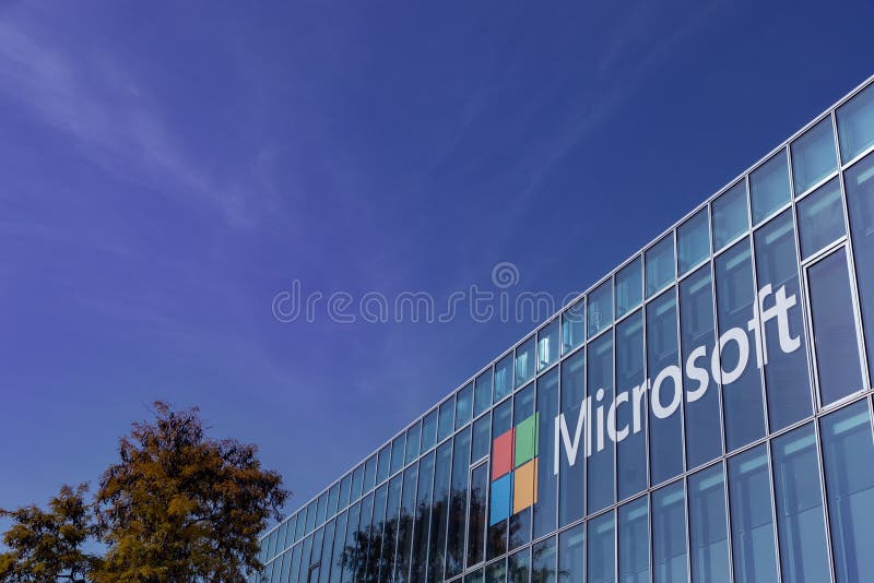 Logotipo De Microsoft En Oficinas Fotografía editorial - Imagen de ...