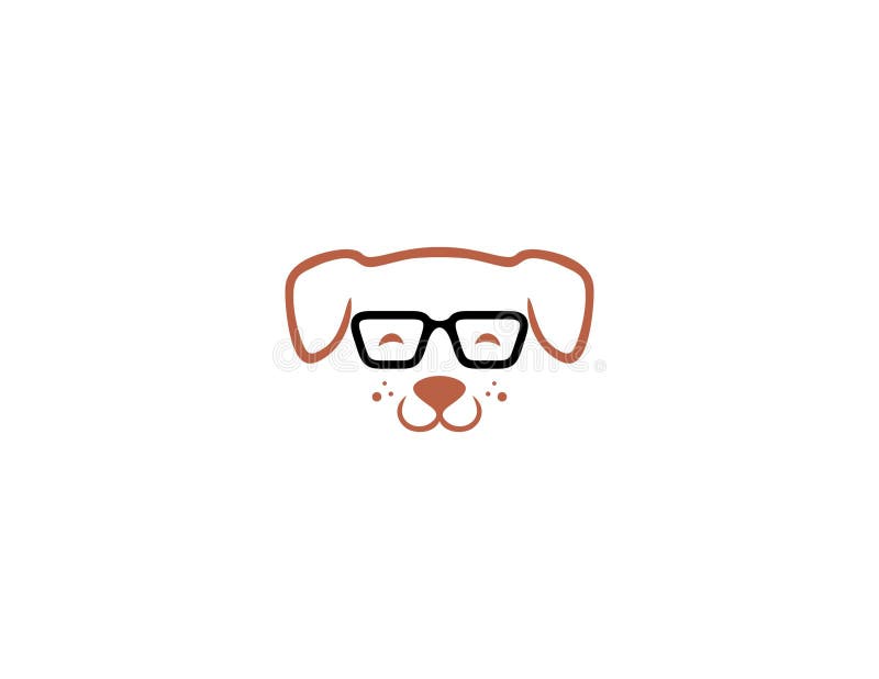 Logotipo de nerd de perro. stock de ilustración. Ilustración de ...