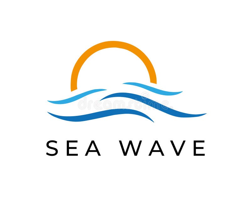 Logotipo De Olas De Mar Marca Ondas De Sol Logo Conjunto Ondas De ...