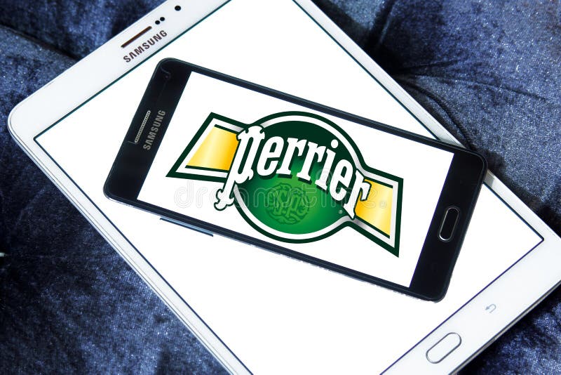 Logotipo de Perrier imagen editorial. Imagen de blanco - 95622490
