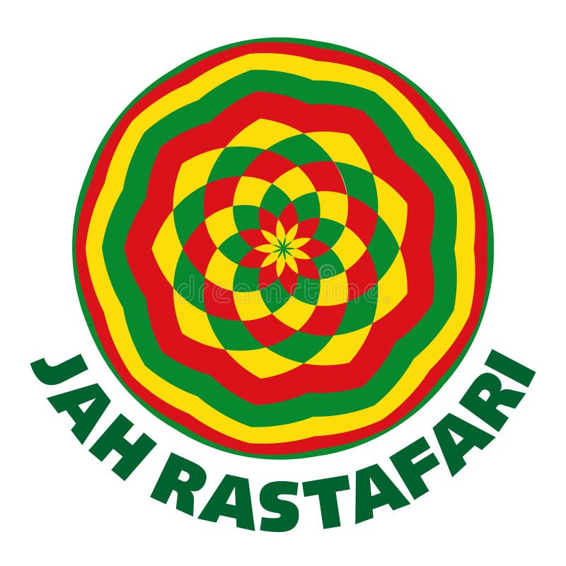 Logotipo De Rasta En Colores Rastafarian Ilustración del Vector ...