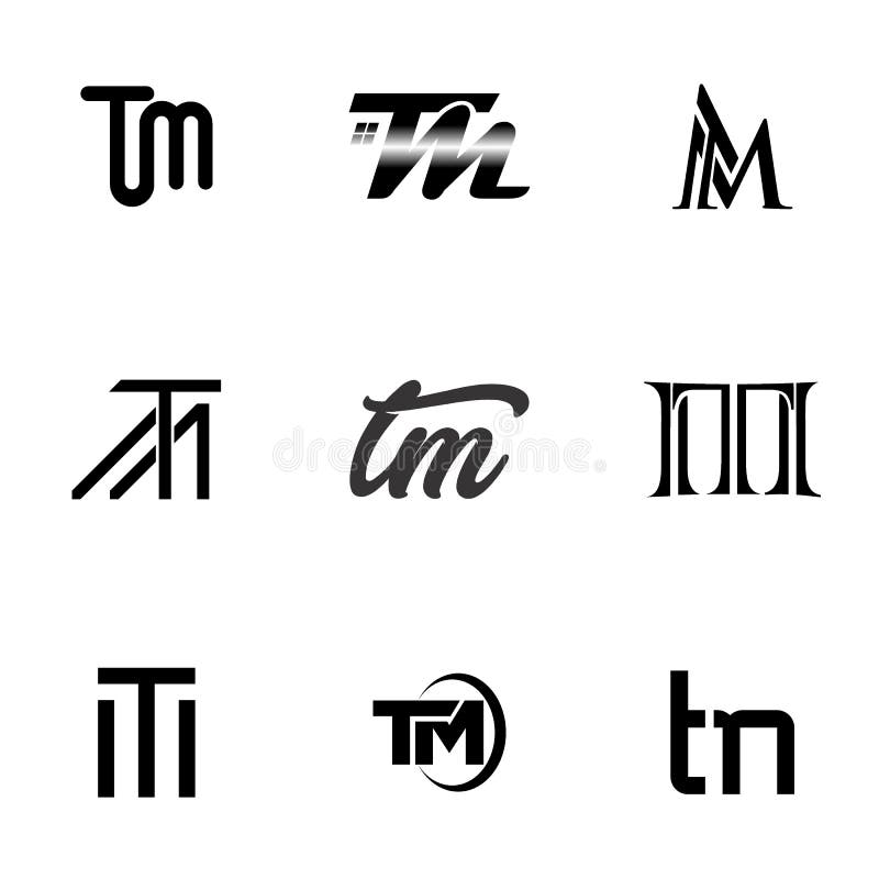 Logotipo de TM de la letra ilustración del vector. Ilustración de banca ...