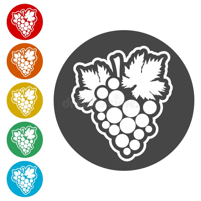 Icono de uvas, logo de uva ilustración del vector. Ilustración de ...