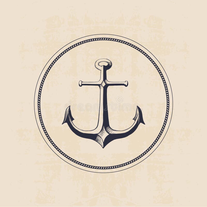 Logotipo del ancla ilustración del vector. Ilustración de retro - 55479030