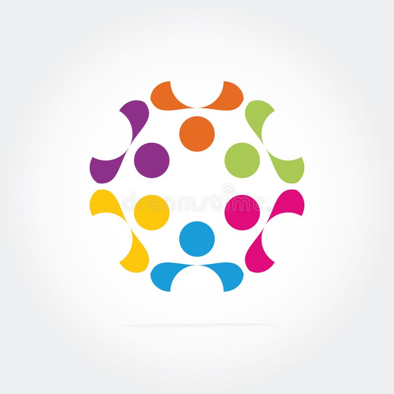 Icono Del Logo Del Sindicato De Trabajo En Equipo Abrazando a La Gente ...