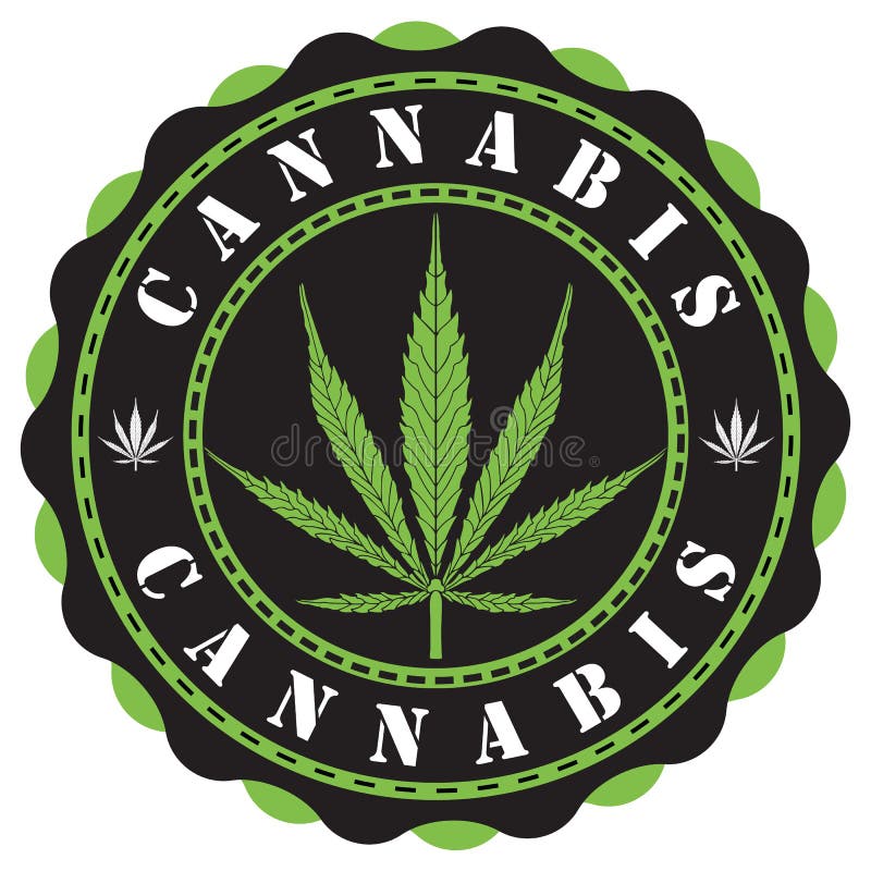 LOGOTIPO del cáñamo ilustración del vector. Ilustración de marijuana ...