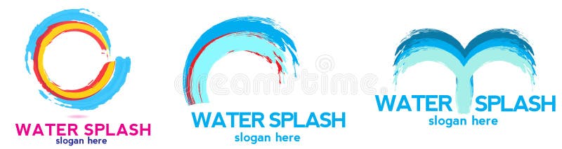 Logotipo Del Chapoteo Del Agua Stock de ilustración - Ilustración de ...