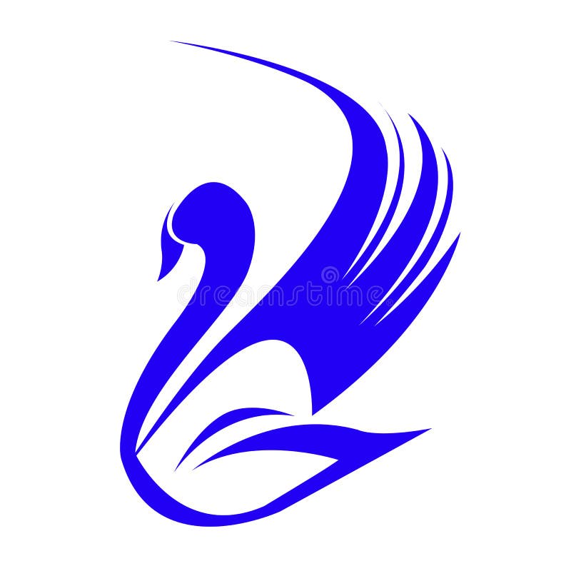 Logotipo del cisne stock de ilustración. Ilustración de metal - 96936985