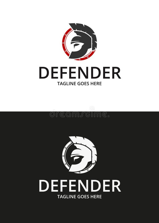 Logotipo Del Defensor Logotipo Del Guerrero Ilustración del Vector ...