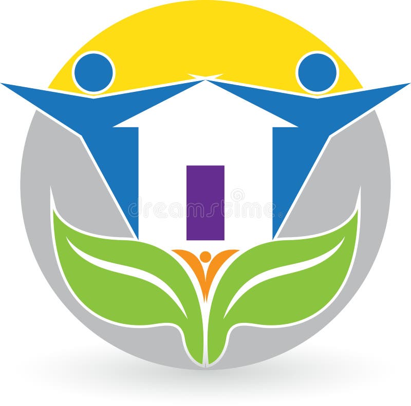 Logotipo Del Domicilio Familiar Ilustración del Vector - Ilustración de ...