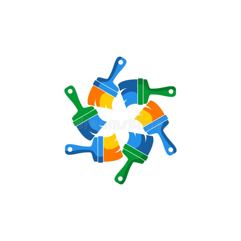 Logotipo Del Icono Del Vector De La Brocha Ilustración del Vector ...