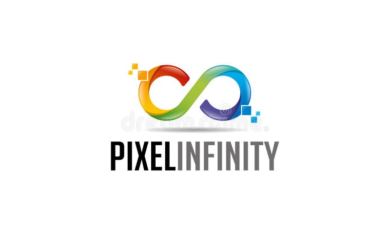 Logotipo Del Infinito Del Pixel Stock de ilustración - Ilustración de ...