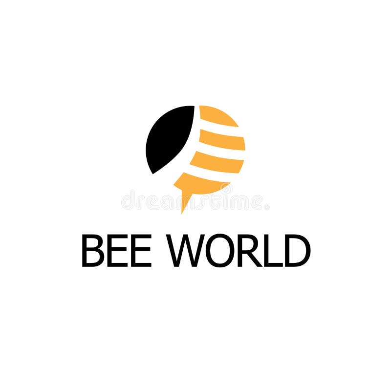Logotipo Del Mundo De La Abeja Stock de ilustración - Ilustración de ...
