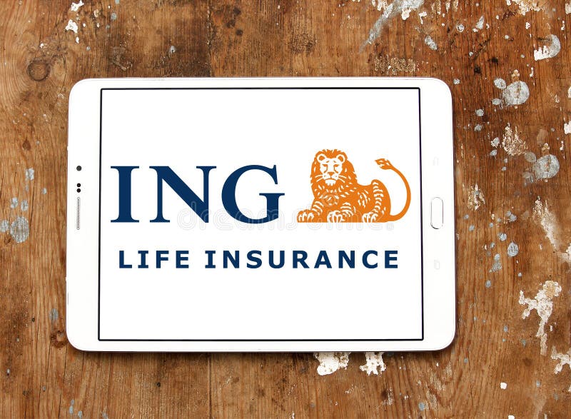 Logotipo del seguro de Ing imagen de archivo editorial. Imagen de ...