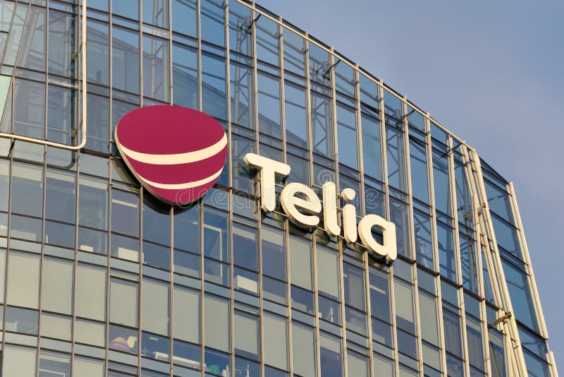 Logotipo Del Telia En Un Edificio Imagen de archivo editorial - Imagen ...