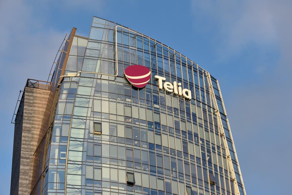 Logotipo Del Telia En Un Edificio Imagen de archivo editorial - Imagen ...
