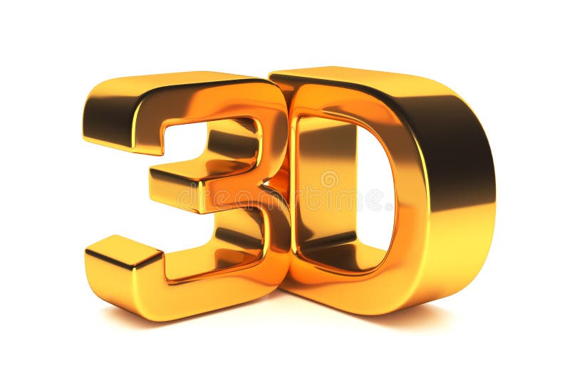 Logotipo Del Texto Del Oro 3d Stock de ilustración - Ilustración de ...