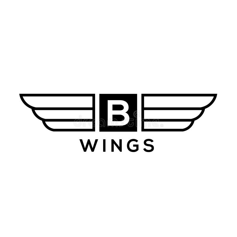 Logotipo Del Vector De Las Alas Letra L Del Emblema De Las Alas ...