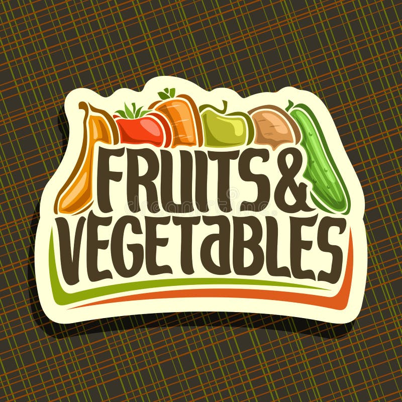 Logotipo Del Vector Para Las Frutas Y Verduras Ilustración del Vector ...