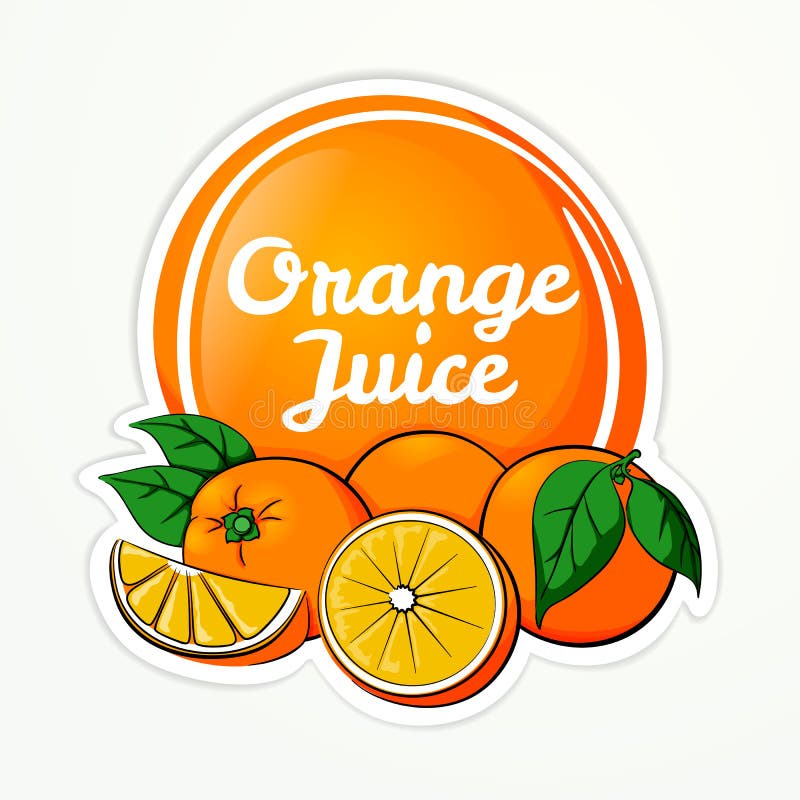 Logotipo Del Zumo De Naranja Ilustración del Vector - Ilustración de ...
