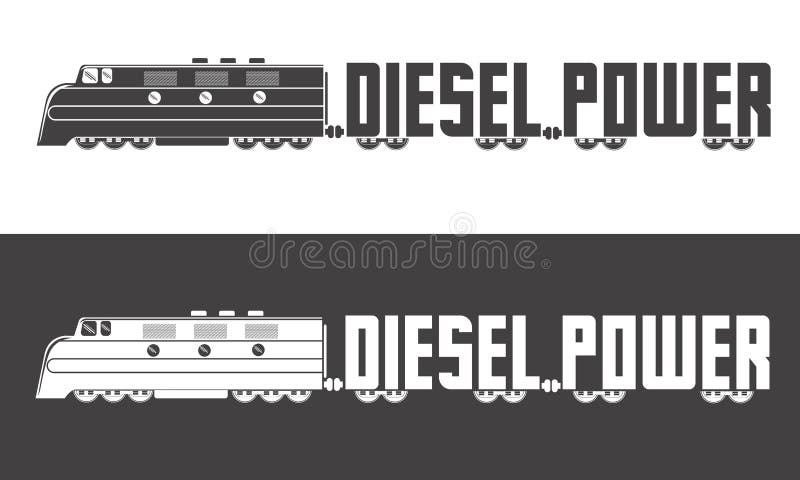 Logotipo Diesel Del Poder Ejemplo Locomotor De Motor Diesel Del Vecor ...