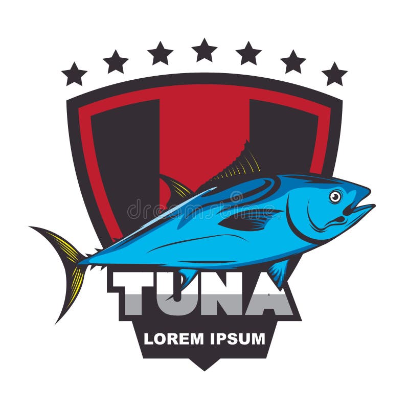 Logotipo do atum ilustração do vetor. Ilustração de preto - 105775785